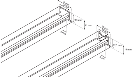 Rail rideau invisible - Ciero Line - Odec