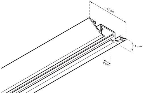 Rail rideau plafond extra plat Ciero Déco